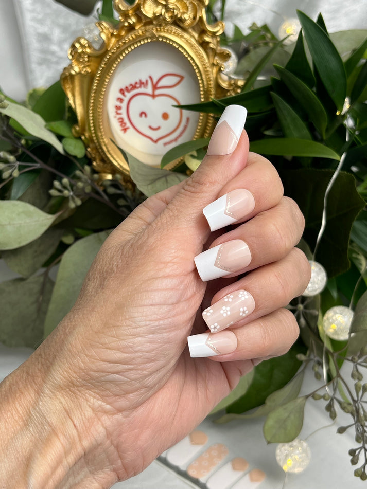 Ooh La La – French Manicure Nail Wraps | Peachy Peach Nails